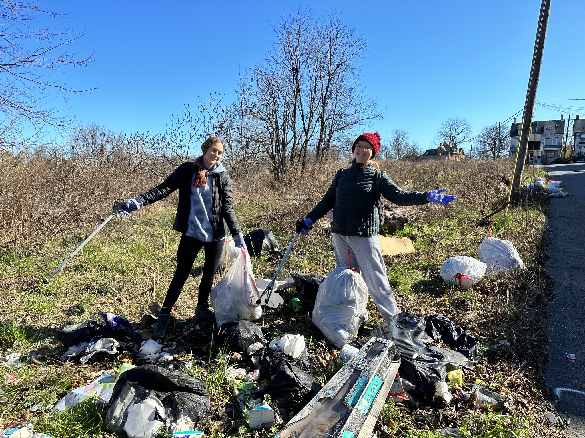 People Picking Up Trash